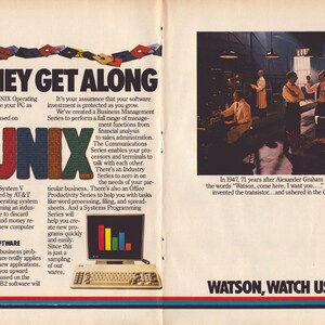 1984 AT&T Introduces the New Computers Vintage Print Ad, Flexible ...