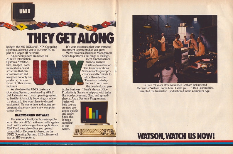 1984 AT&T Introduces the New Computers Vintage Print Ad - Etsy