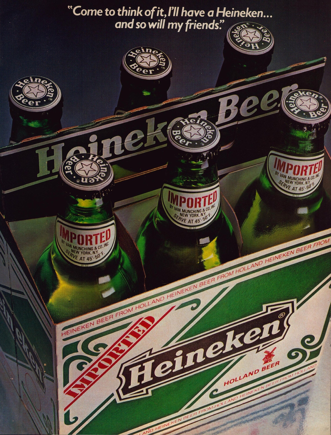 1984 Heineken Holland Beer Vintage Print Ad, Retro Classic ...