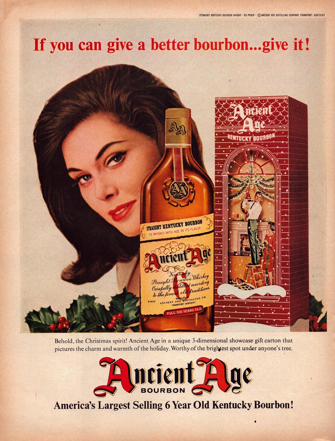1965 Ancient Age Straight Kentucky Bourbon Vintage Print Ad, If You Can ...