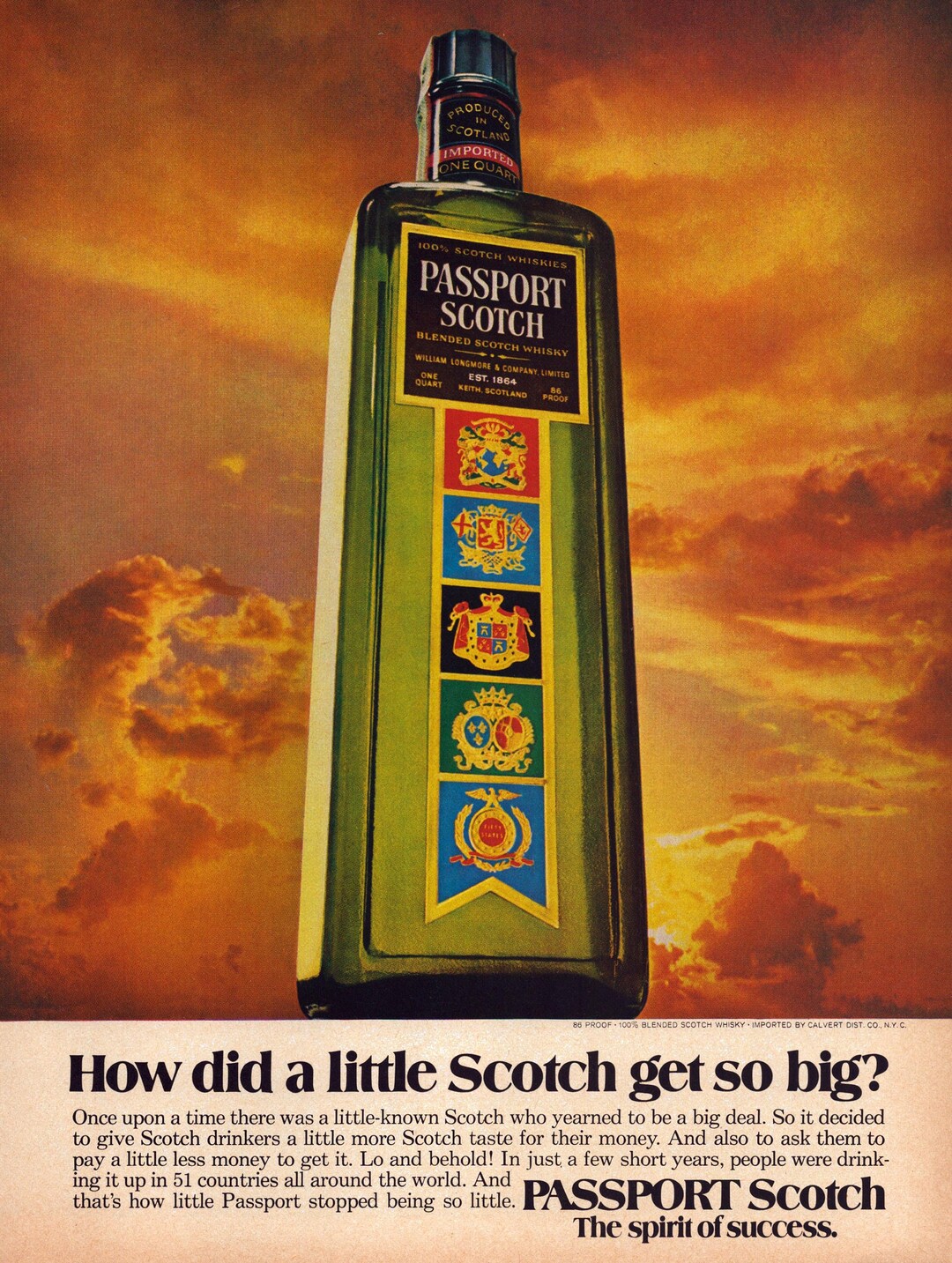 1973 Passport Scotch Vintage Print Ad Bar Enthusiast Gift Wall Decor - Etsy
