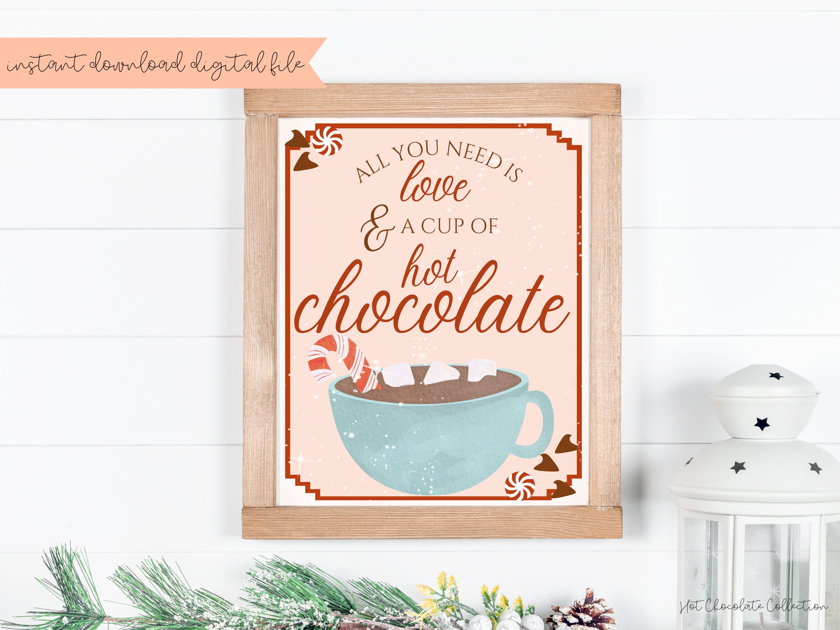 Hot Chocolate Bar Sign Printable Sign for Hot Cocoa Bar - Etsy