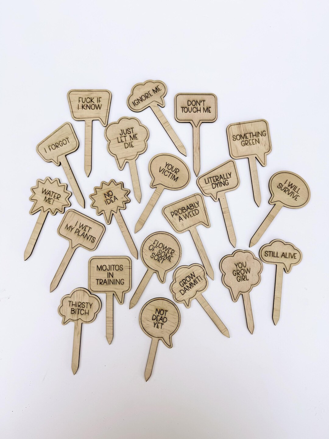 Funny Flower Plant Markers, Inappropriate Plant Markers, Gag Gift ...