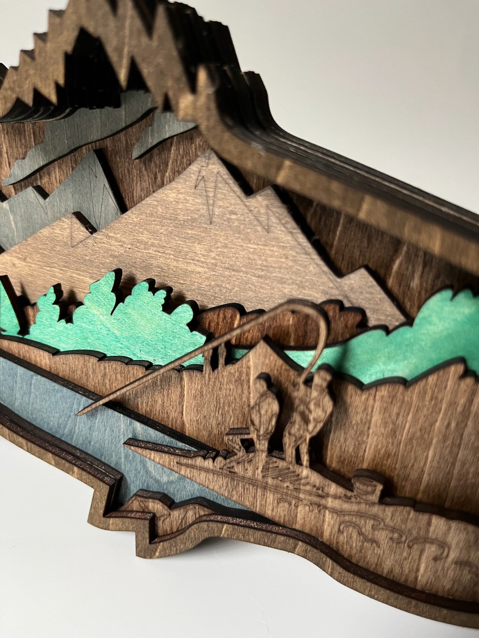 Fish Layered 3D Art Decor, Fathers Day Gift, Man Cave Decor, Fishing ...