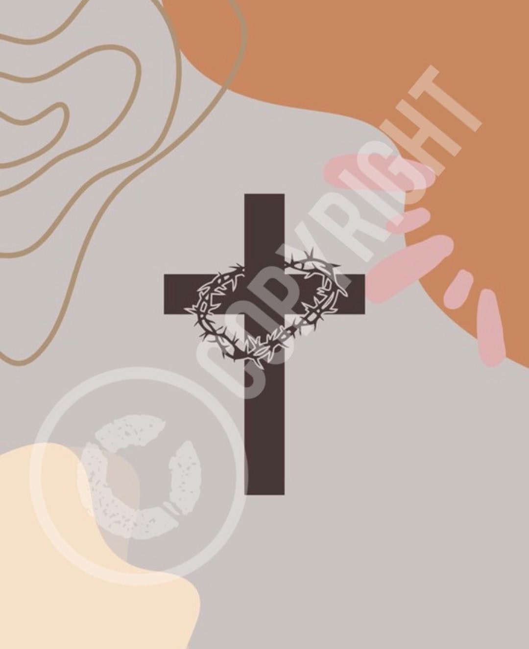 Abstract Aesthetic Cross, Printable PNG - Etsy