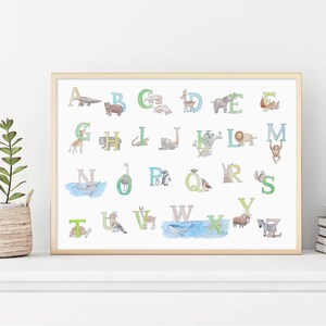 Large Colouring Animal Alphabet Poster for Children - Etsy