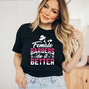 Female Barber Shirt Barber Tee Shirt Funny Barber Shirt Hair Salon ...