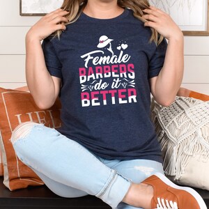Female Barber Shirt Barber Tee Shirt Funny Barber Shirt Hair Salon ...