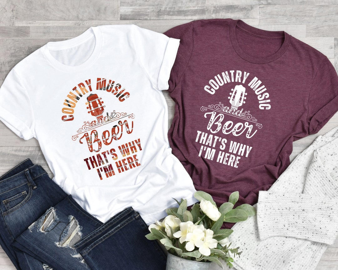 Country Music Shirt, Country Music and Beer, Cowboy Shirt, Country ...