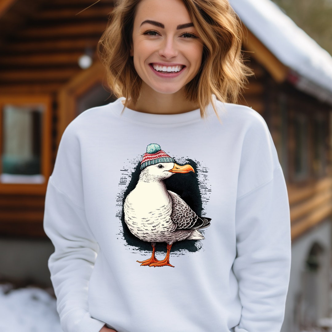 Funny Seagull Sweatshirt, Bird Lover Holiday Gift, Christmas Gift Bird ...