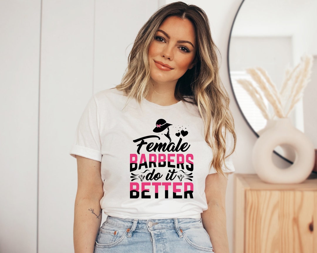 Female Barber Shirt Barber Tee Shirt Funny Barber Shirt Hair Salon ...