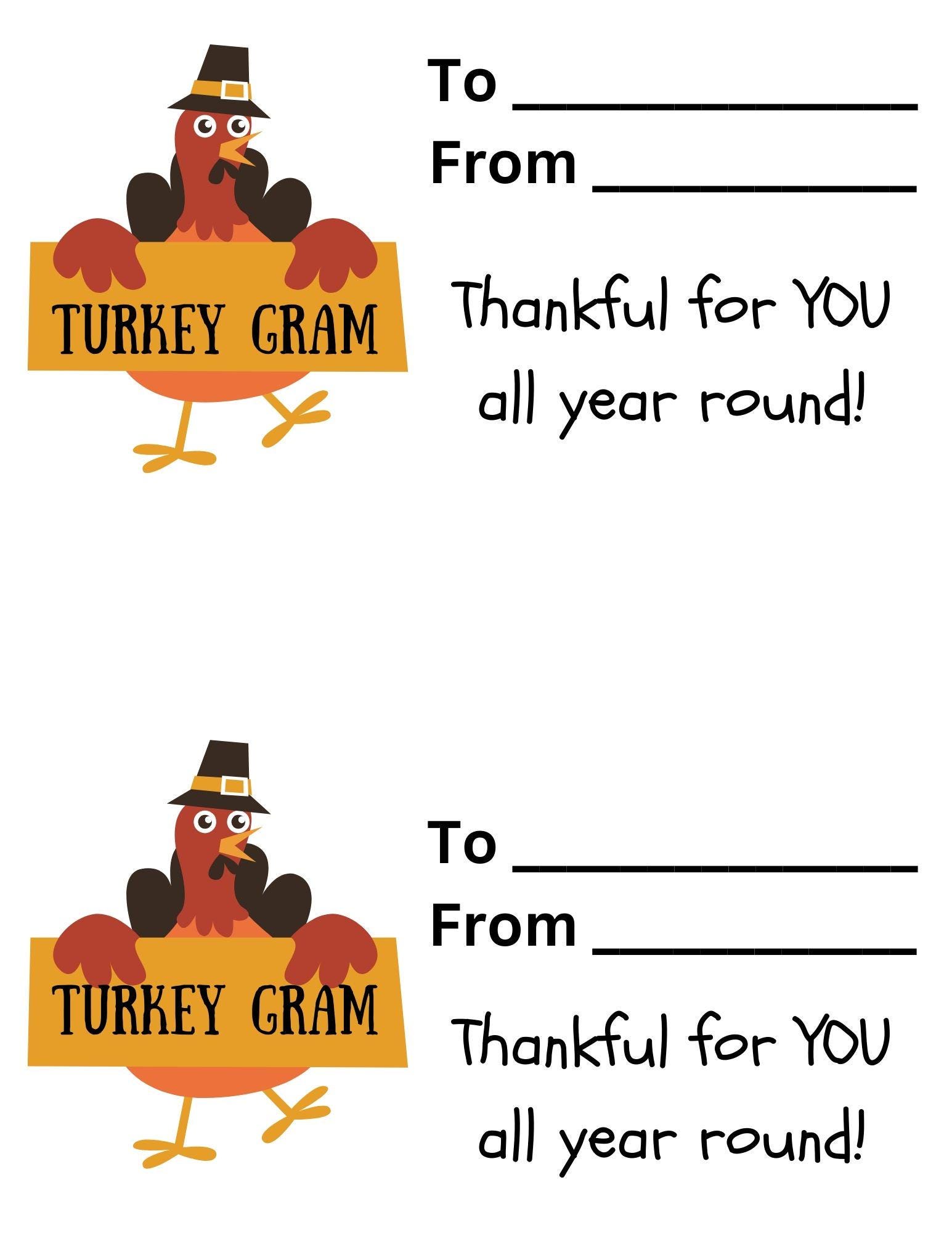 Thanksgiving Positive Notes From Teacher to Student Printable Notes ...