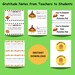 Thanksgiving Positive Notes From Teacher to Student Printable Notes ...