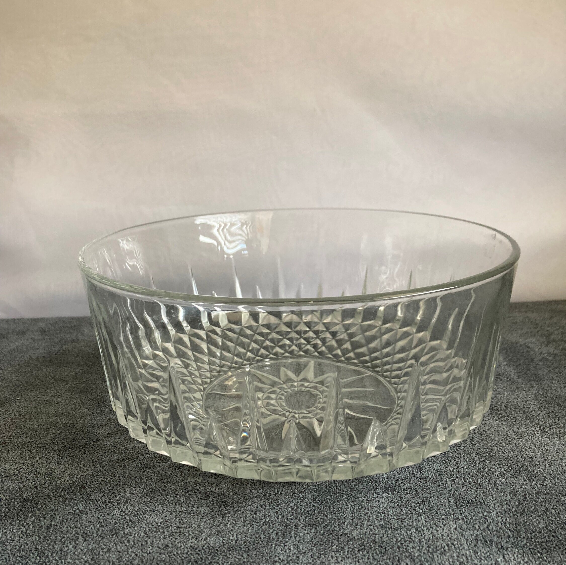 Vintage Arcoroc France Clear Crystal Cut Bowl - Etsy