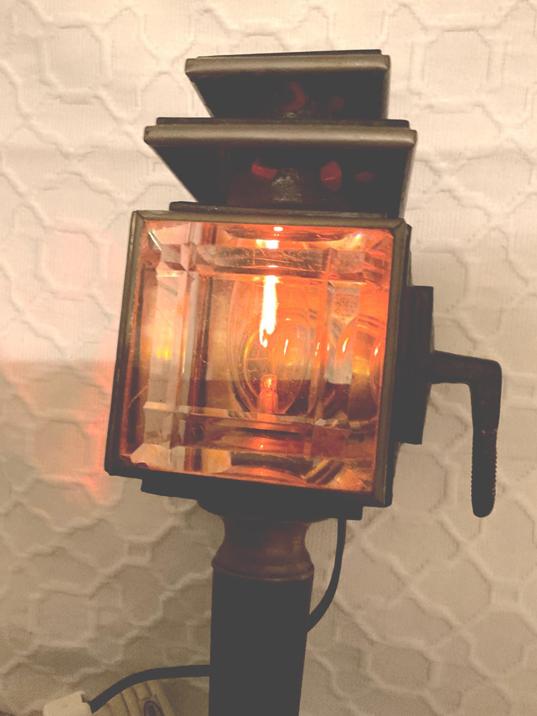 Antique Carriage Lantern Early Car Kerosene Light Modified or ...