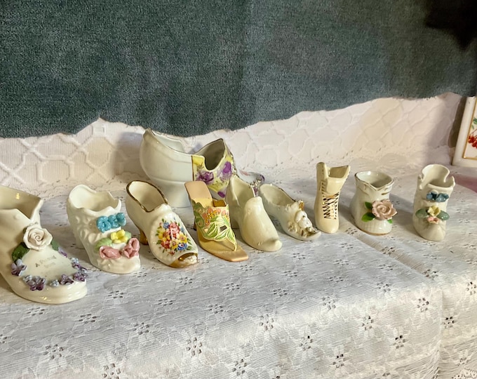 Vintage/antique Porcelain Shoe Collection Set of 10. - Etsy