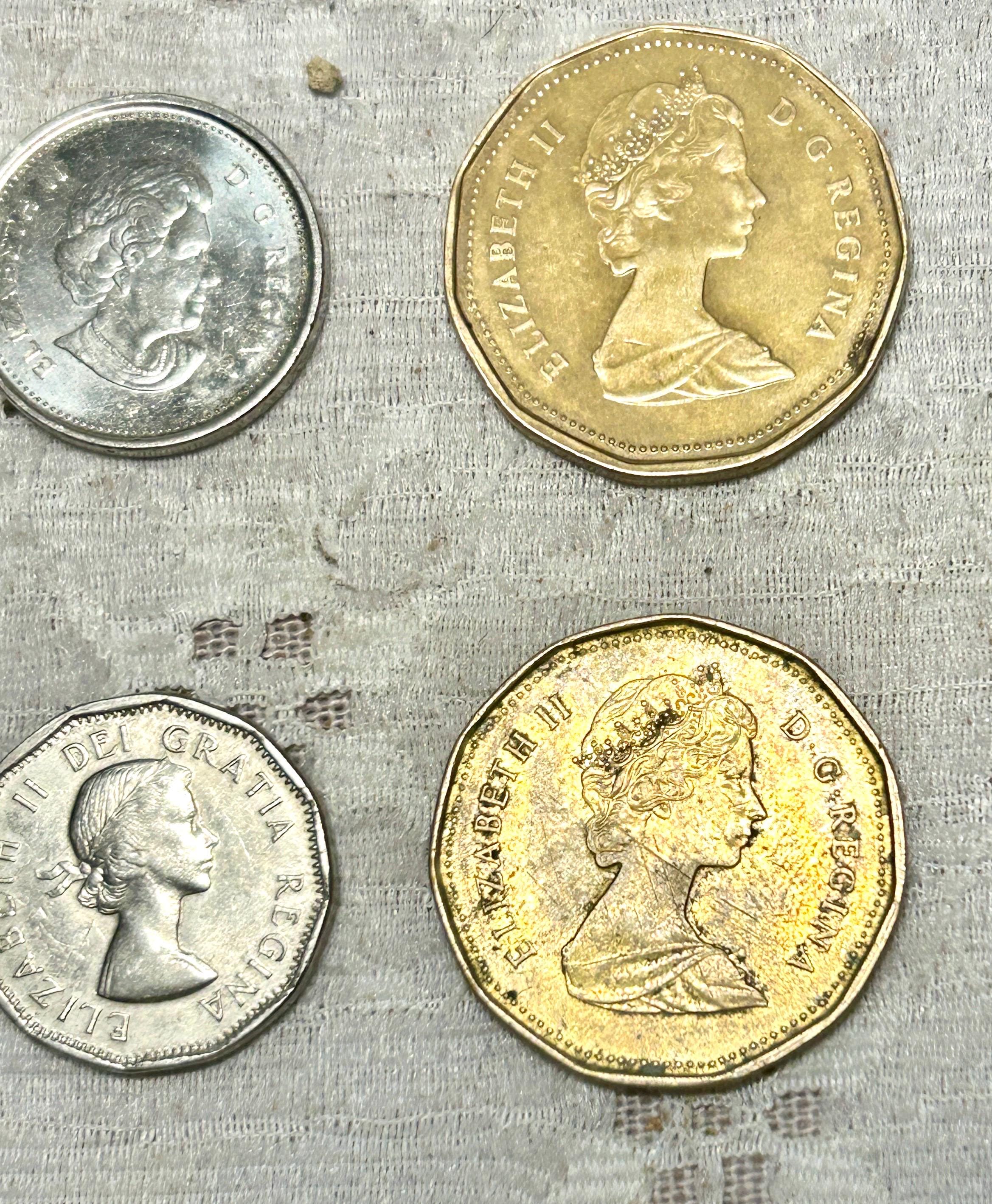 Vintage Canadian Coin Collection With Original 1987 Loonie Dollar. - Etsy