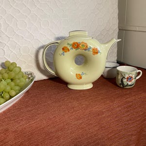 1930s Hall Orange Popy Donut Teapot. - Etsy