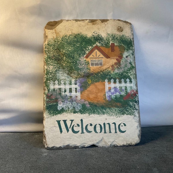 Slate Welcome Sign - Etsy