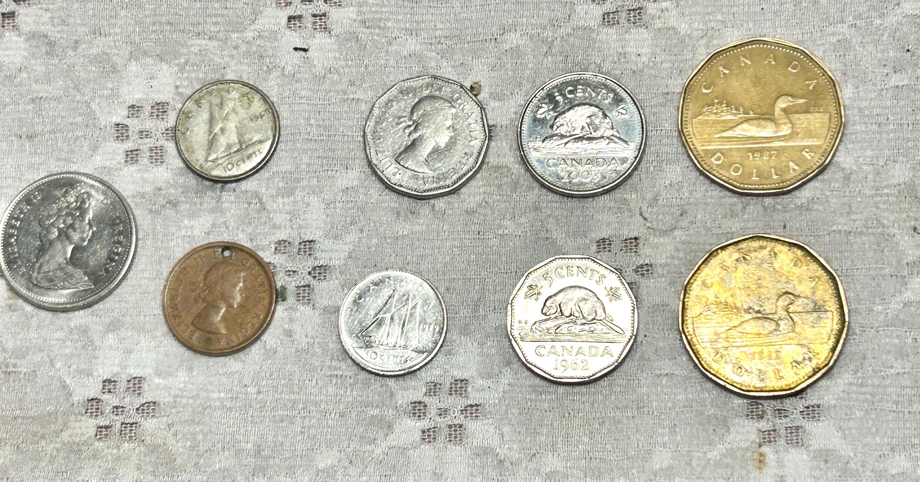 Vintage Canadian Coin Collection With Original 1987 Loonie Dollar. - Etsy