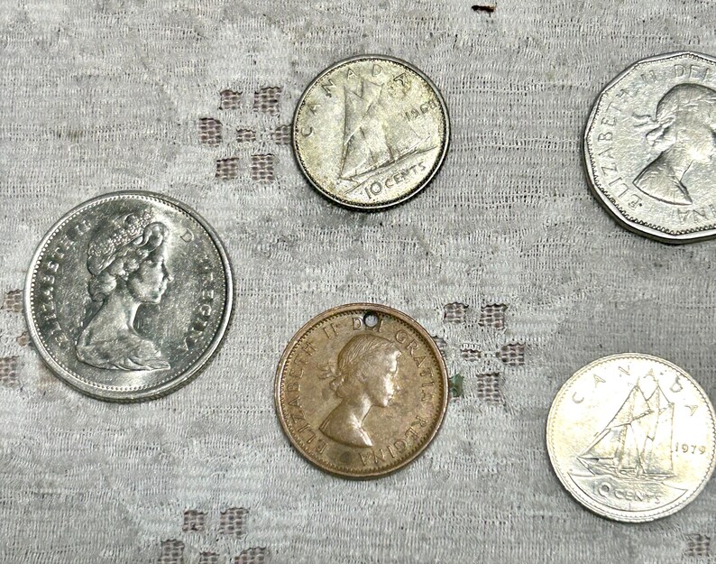 Vintage Canadian Coin Collection With Original 1987 Loonie Dollar. - Etsy