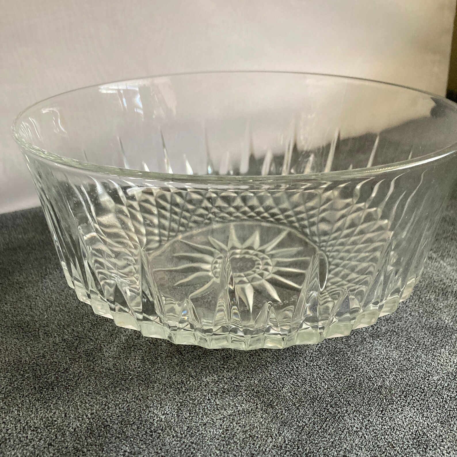 Vintage Arcoroc France Clear Crystal Cut Bowl - Etsy