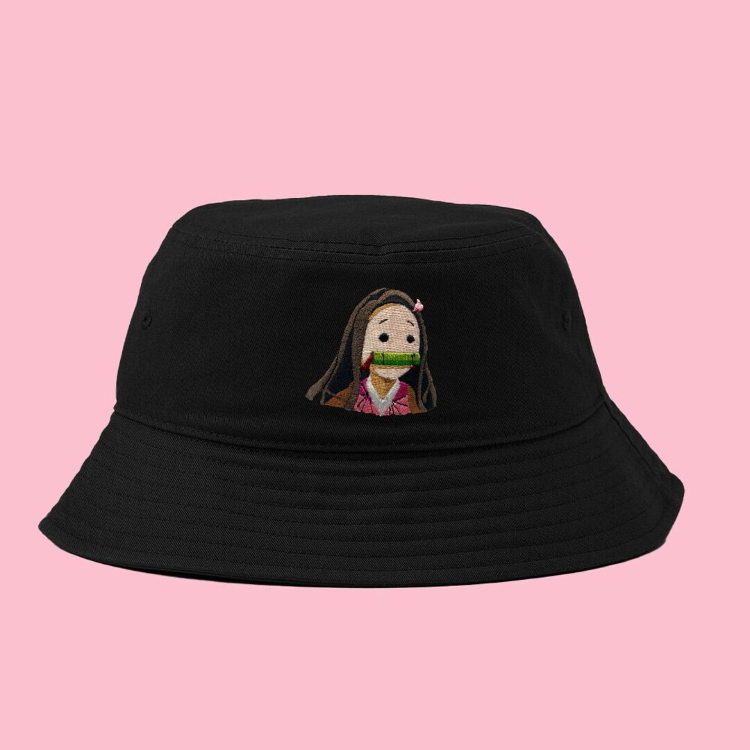 Nezuko Demon Slayer Embroidered Bucket Hat Made in USA - Etsy