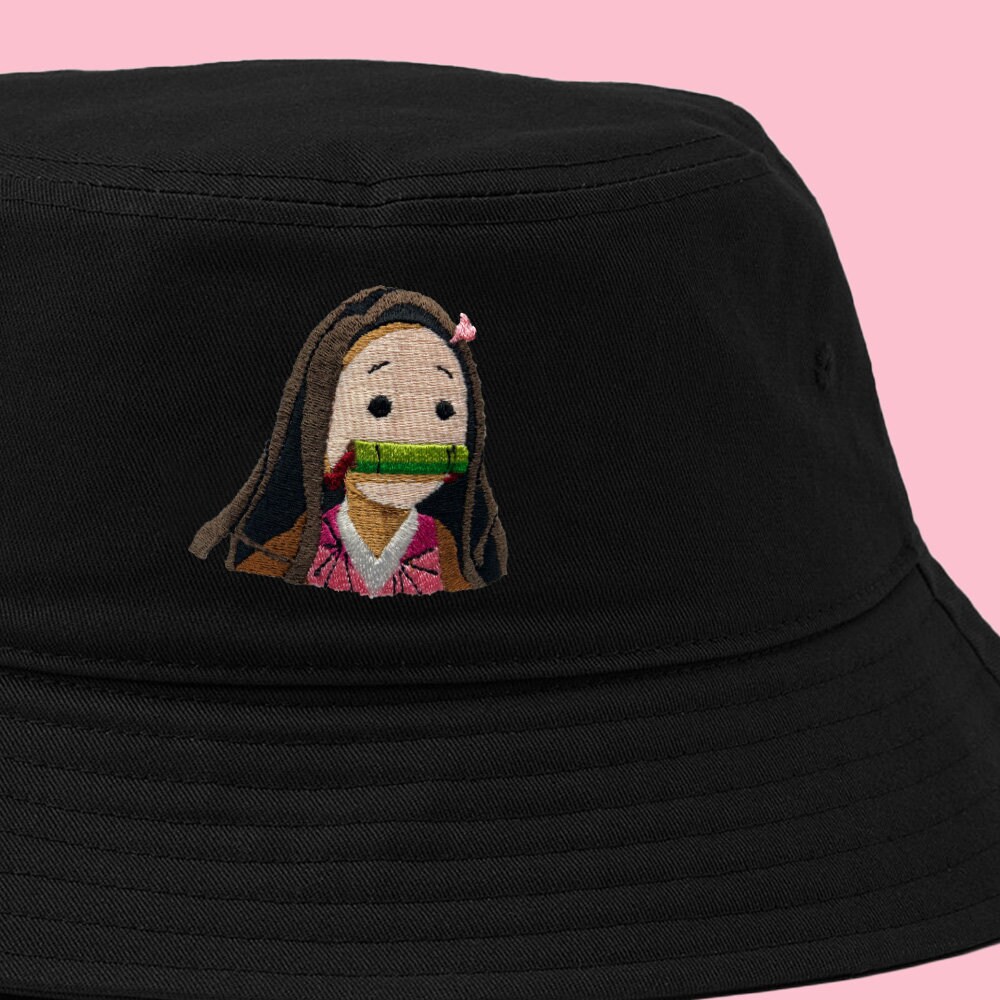 Nezuko Demon Slayer Embroidered Bucket Hat Made in USA - Etsy