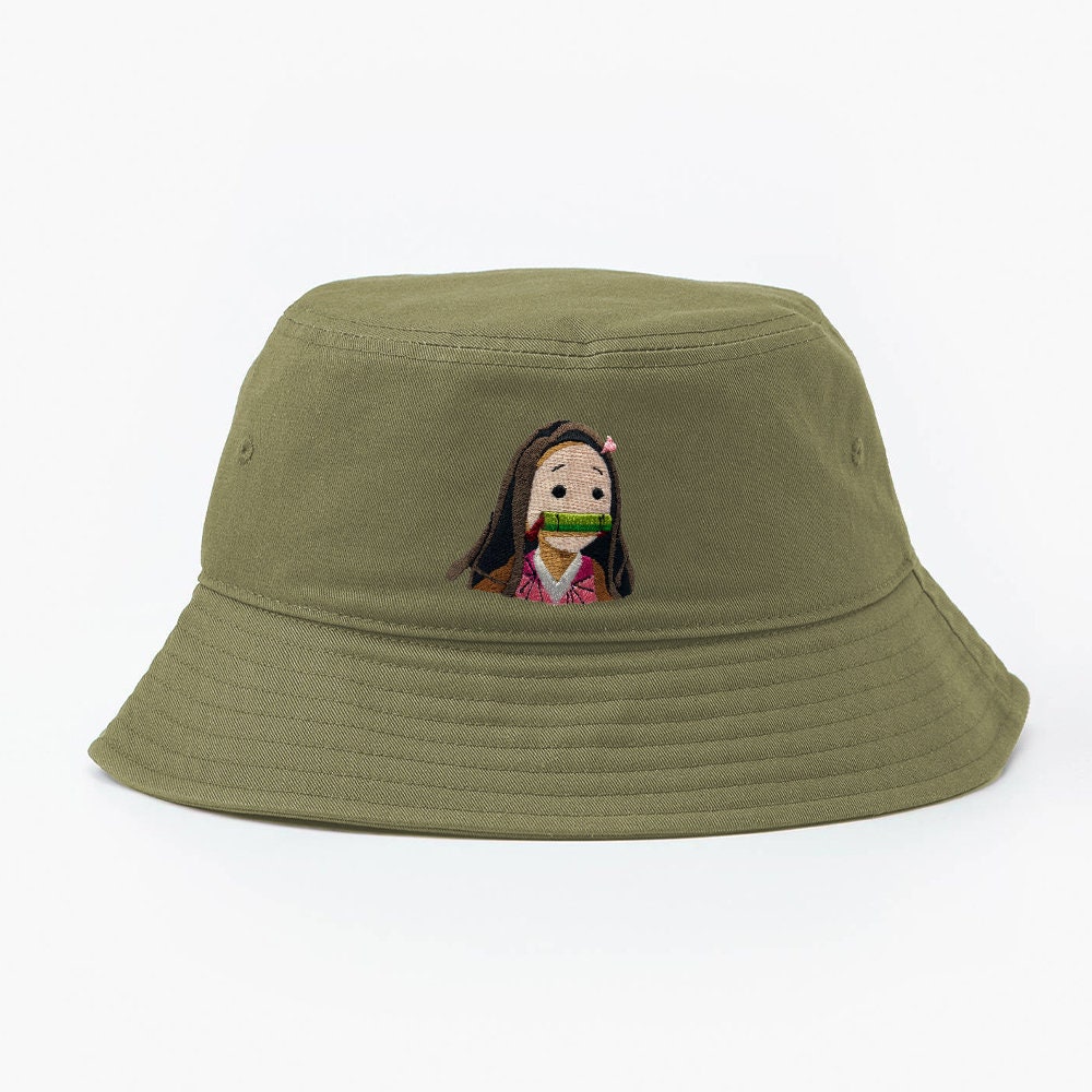 Nezuko Demon Slayer Embroidered Bucket Hat Made in USA - Etsy