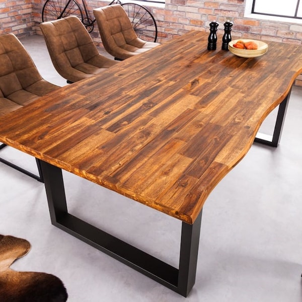 Solid Wood Dining Table - Etsy