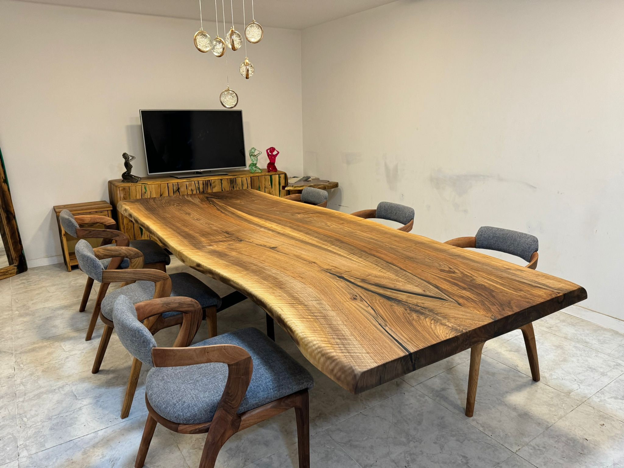 Natural Solid Walnut Slab Wooden Table Top Dining Table Conferance ...