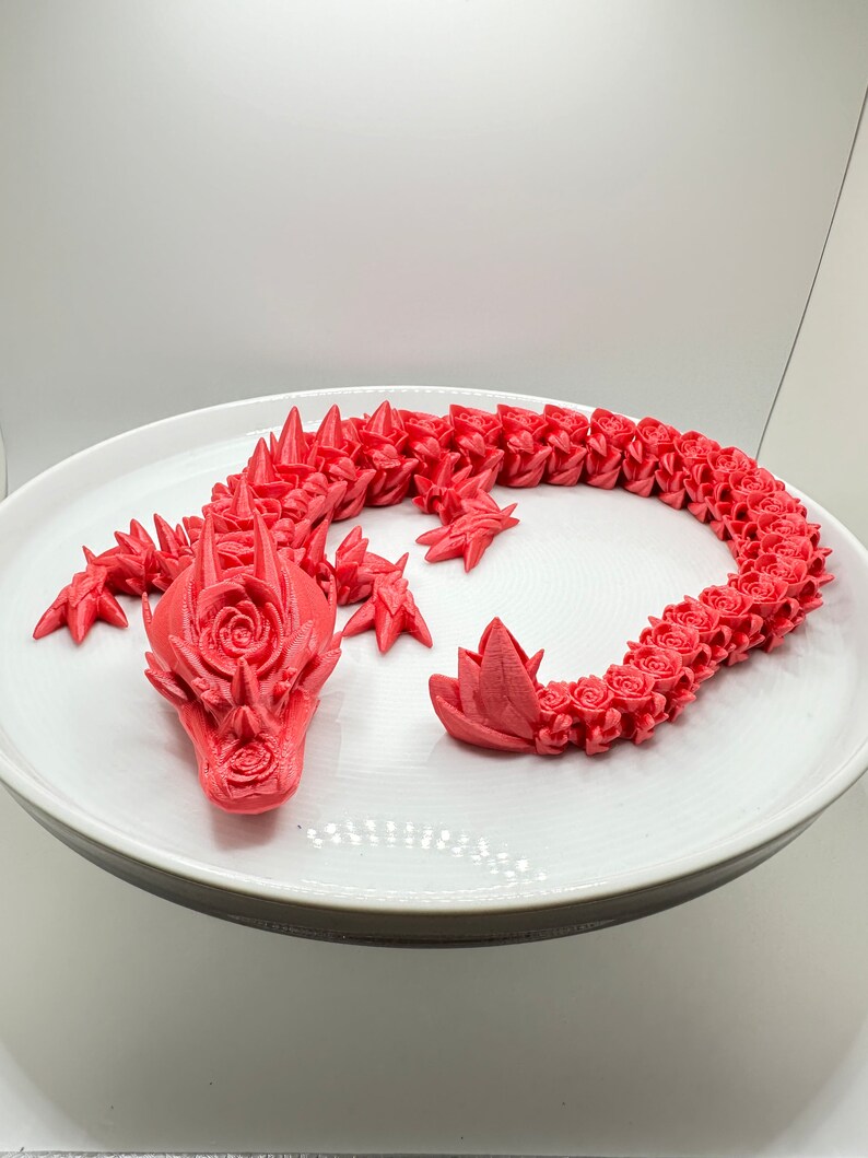 The Rose Dragon Articulating Flexi by Cinderwing, Fidget Toy, Desk ...