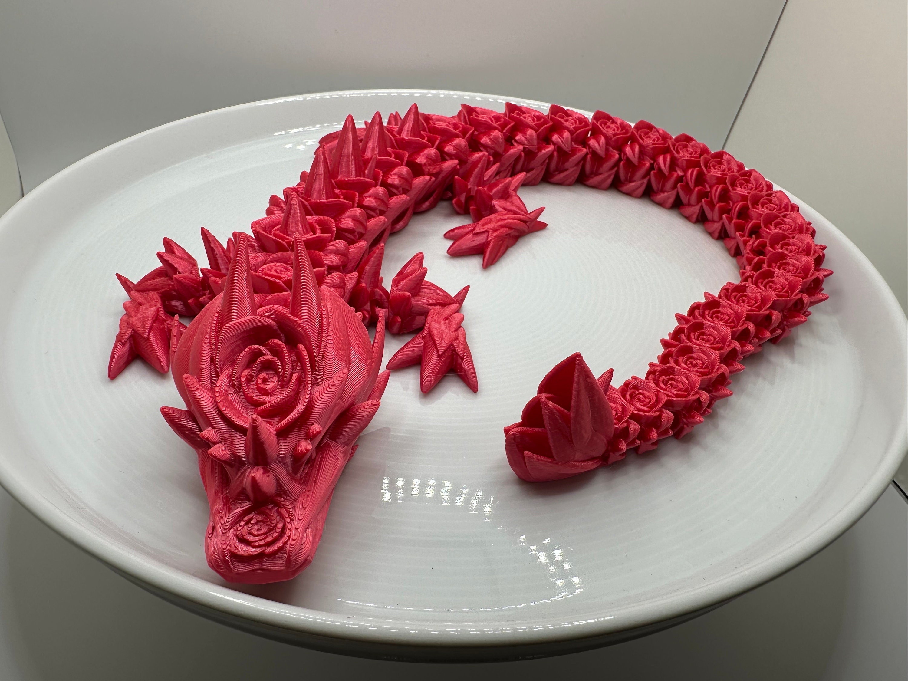 The Rose Dragon Articulating Flexi by Cinderwing Fidget Toy - Etsy