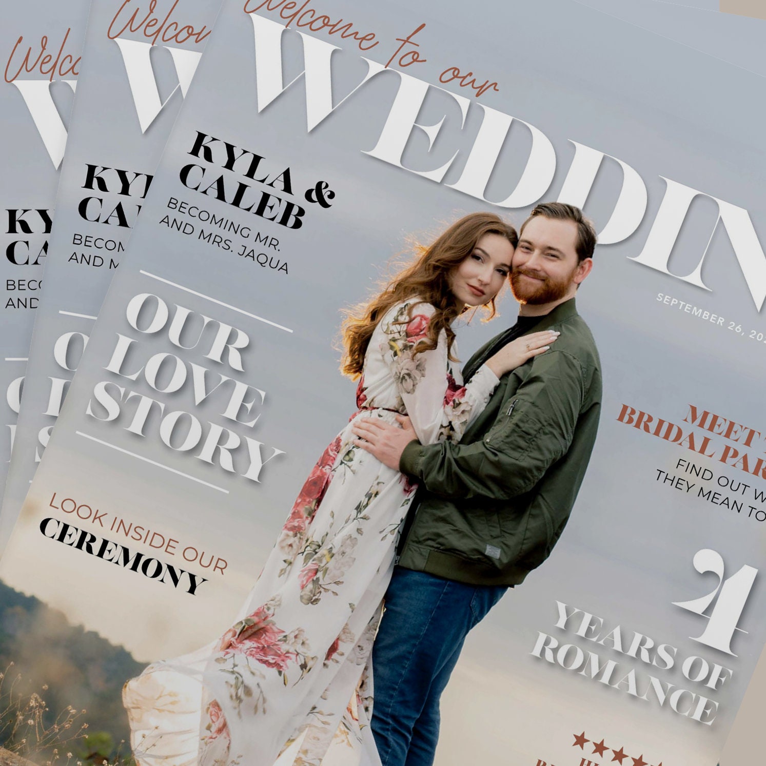 CUSTOM Magazine Wedding Program - Etsy