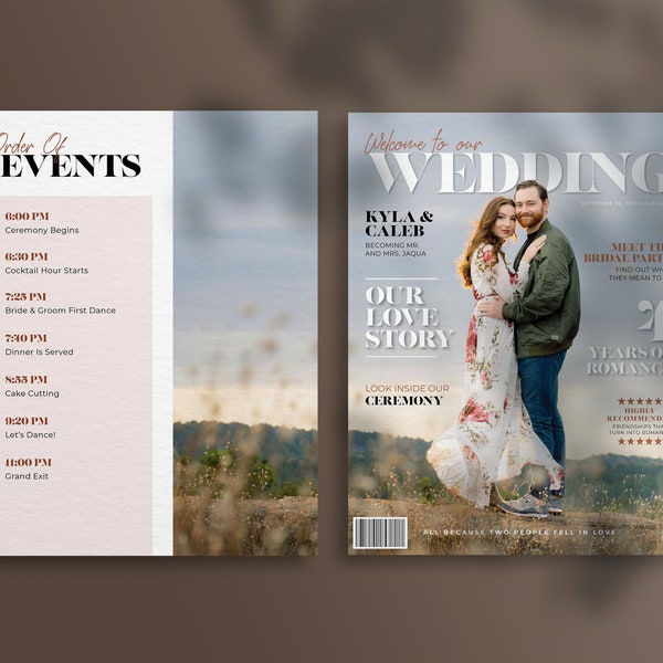 Magazine Wedding Invitation - Etsy