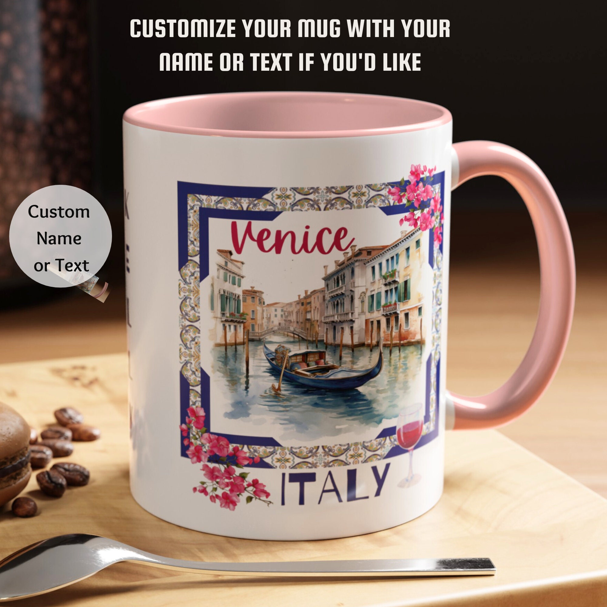 Venice Italy Mug, Rialto Bridge Mug, Venezia Watercolor Grand Canal Cup ...
