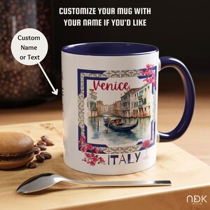 Venice Italy Mug, Rialto Bridge Mug, Venezia Watercolor Grand Canal Cup ...