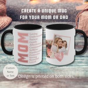 Mom Photo Coffee Mug Personalized, Mother's Day Mug, Pink Mom Camping ...