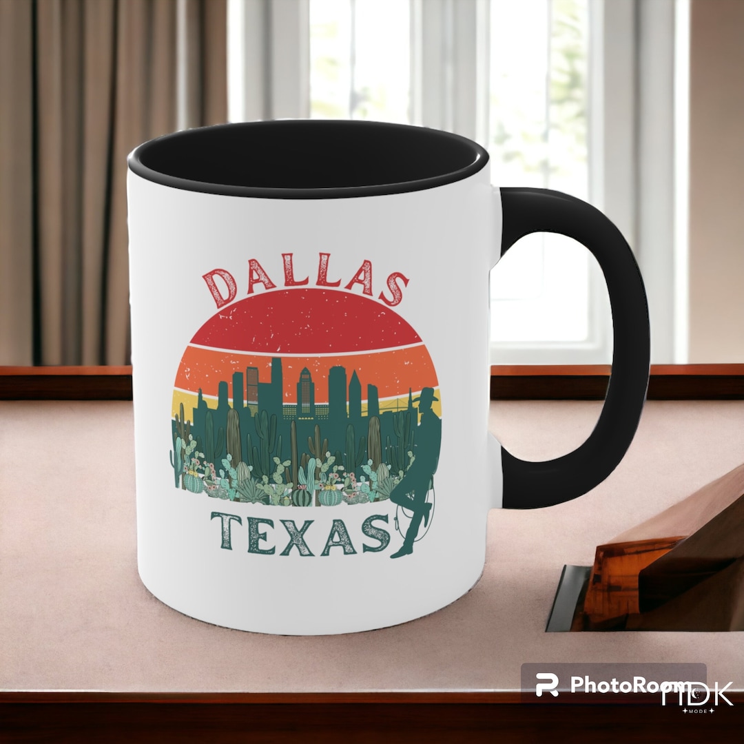 Dallas Coffee Mug, Dallas Enamel Camping Mug, Texas Reunion Tower Mug ...