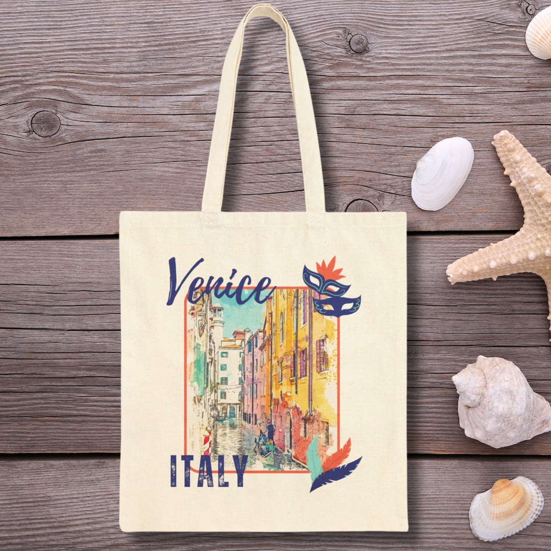 Venice Italy Tote, Rialto Bridge Tote, Venezia Watercolor Grand Canal ...