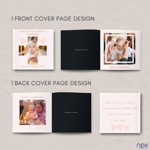 Baby Baptism Photo Album Template Canva, Baby Photo Book Template for ...