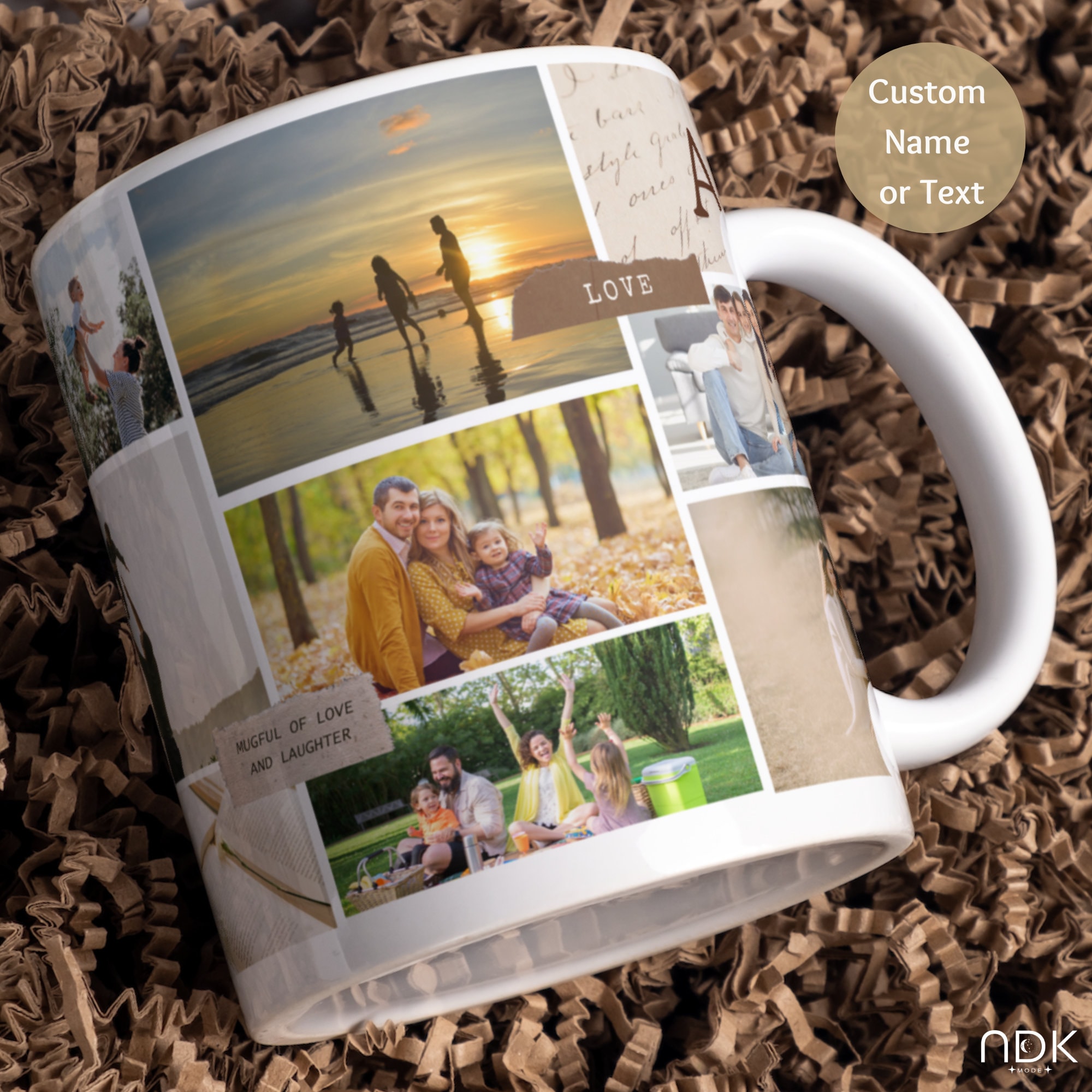 Photo Collage Mug Personalized, Custom Photo Print Mug, Birthday Vision ...