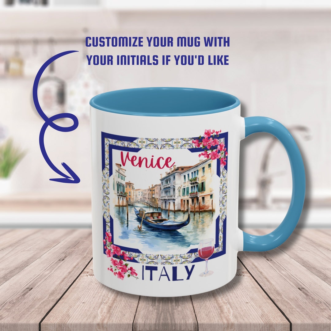 Venice Italy Mug, Rialto Bridge Mug, Venezia Watercolor Grand Canal Cup ...