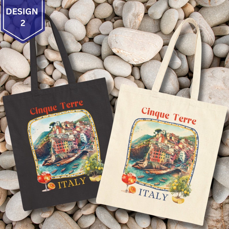 Cinque Terre Italy Tote Bag, Riomaggiore Travel Souvenir, Monterosso ...