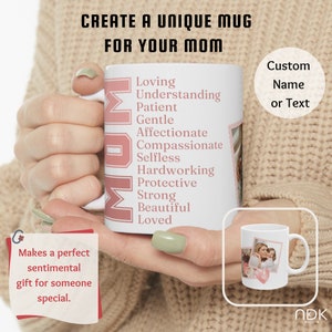 Mom Photo Coffee Mug Personalized, Mother's Day Mug, Pink Mom Camping ...