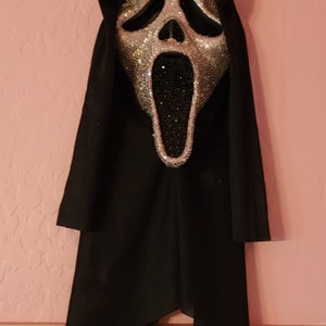 Customize Your Own Rhinestone Ghost Face Scream Movie Mask Horror Hand ...