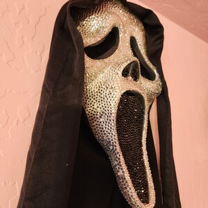 Customize Your Own Rhinestone Ghost Face Scream Movie Mask Horror Hand ...