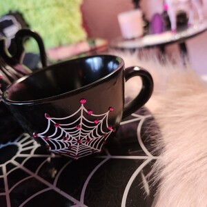 Rhinestone Gothic Teapot Set Handmade Black Goth Tea Set - Etsy