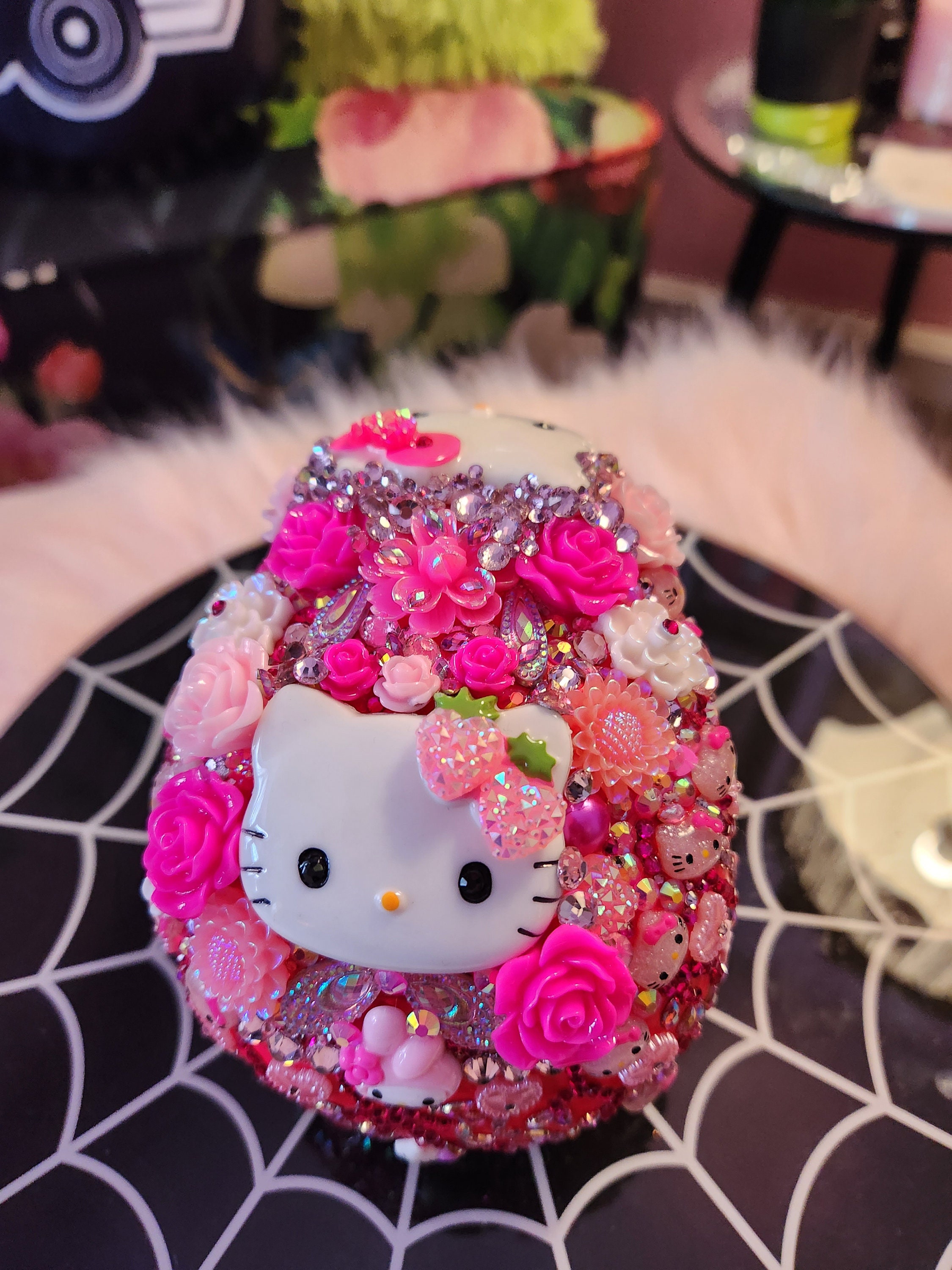 Inspired by Hand-made Hello Kitty Kawaii Style Skull Handmade - Etsy