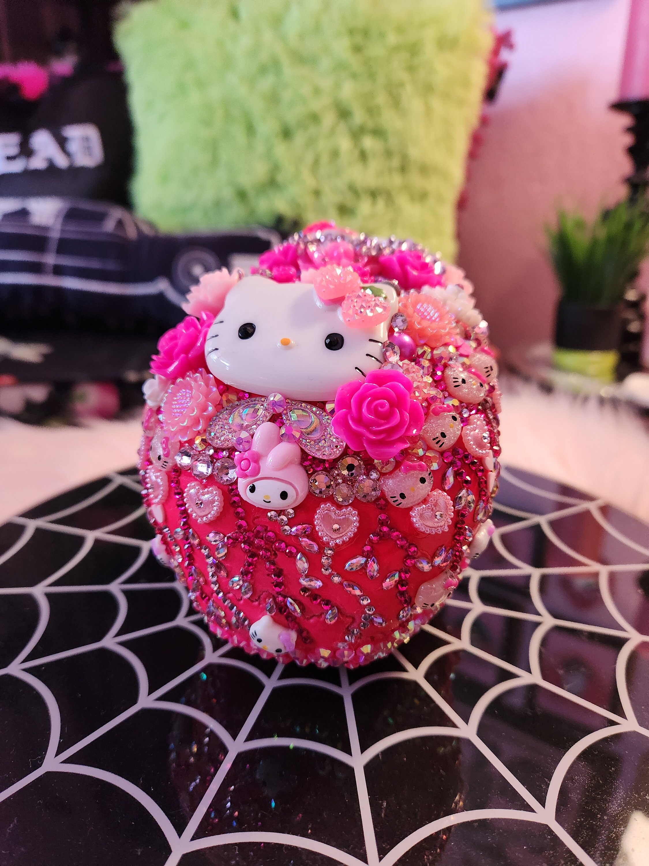 Inspired by Hand-made Hello Kitty Kawaii Style Skull Handmade - Etsy